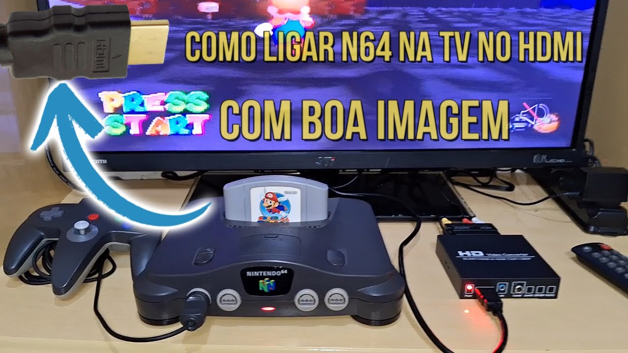 COMO LIGAR O NINTENDO 64 NA TV SMART NO HDMI - COMO LIGAR N64 NA TV ...