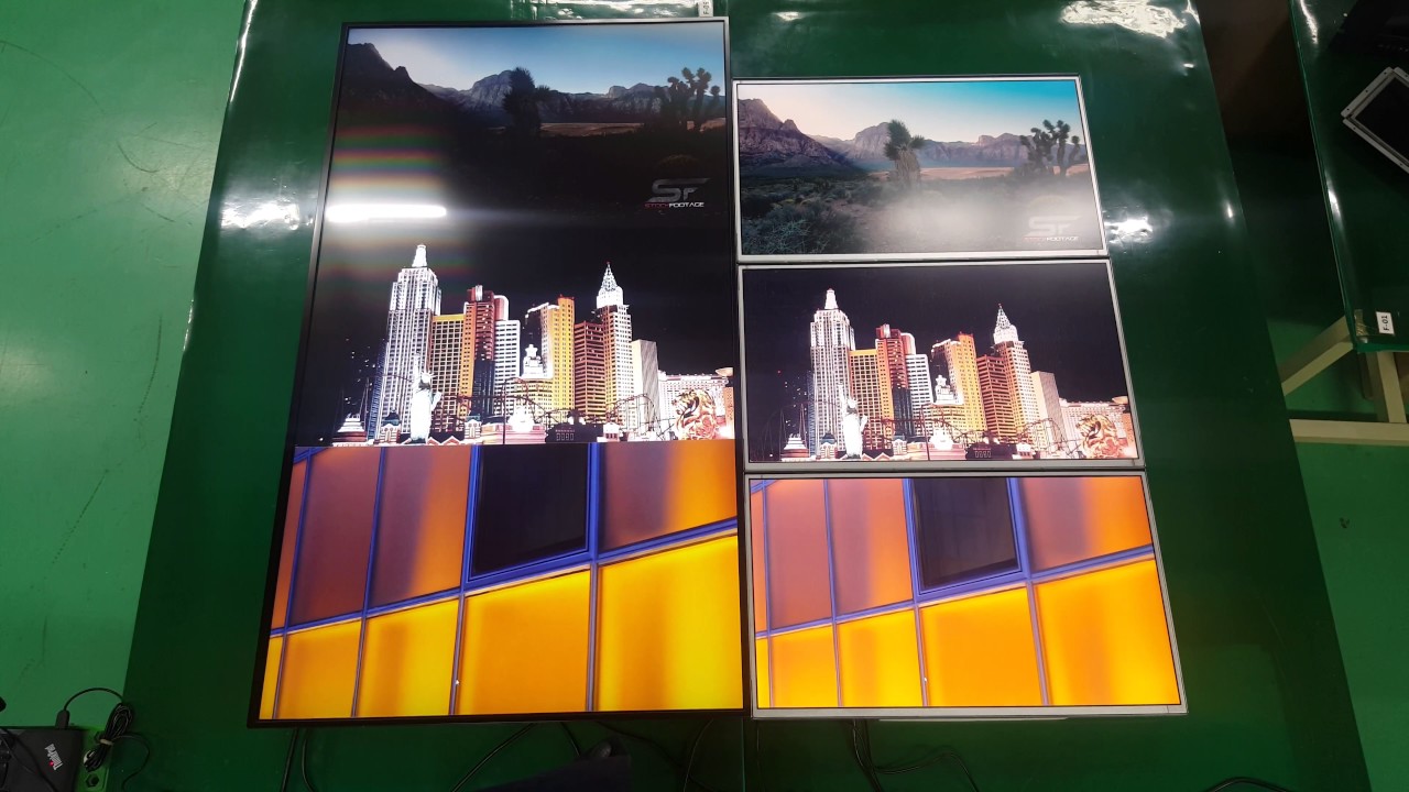 Alphadisplay Triple Split Screen 55inch & 27inchx3 - YouTube