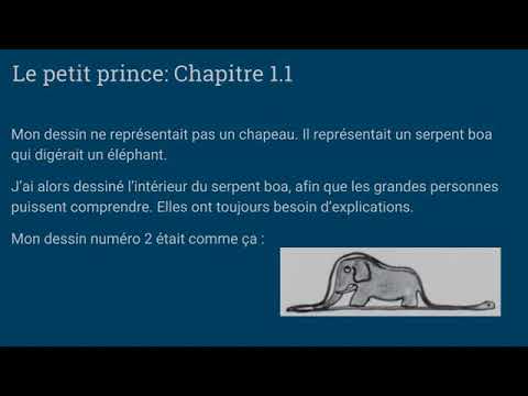Le petit prince: Chapitre 1.1 - YouTube