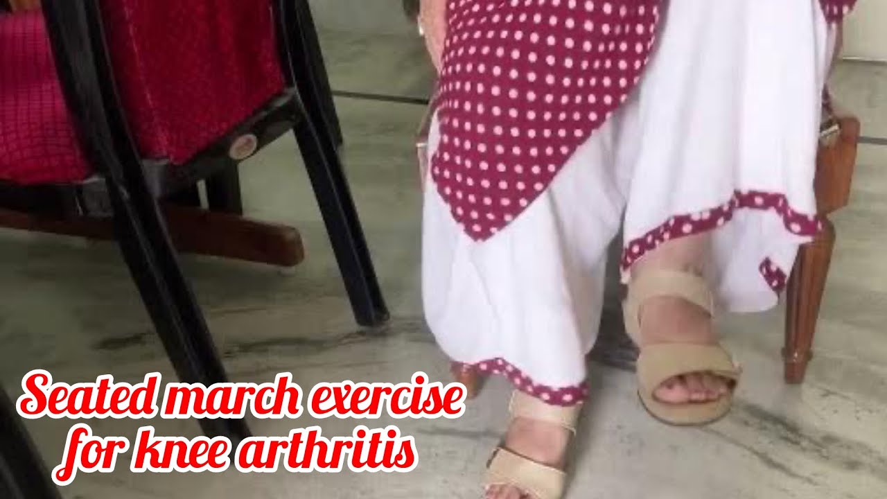 Seated walk /march exercise for arthritis and elderly people | knee ...