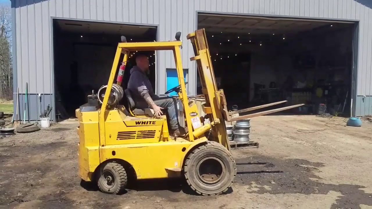 White Forklift - YouTube