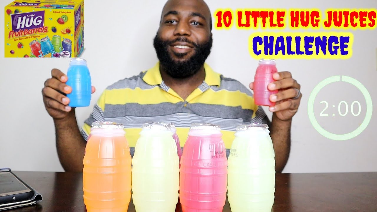 10 HUGS JUICES IN 2 MINUTES CHALLENGE PART 2 HE THROWS UP 🤮🤮🤢🤢🤢!!! BY ...