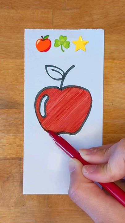 Let's DRAW an APPLE 🍎☘️⭐ #remix #drawing #forkids #toddlers #artforkids ...