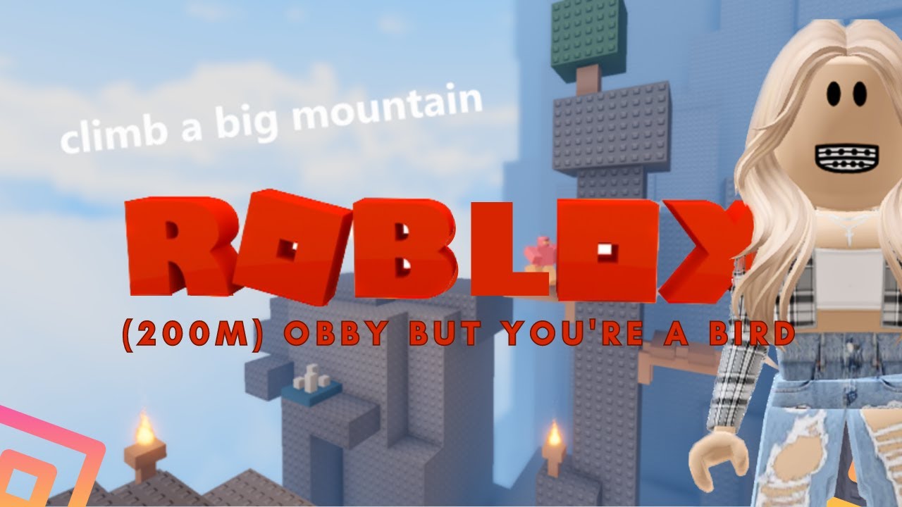 🏔 (200m) Obby but You're a Bird! Soaring Through Challenging Heights in ...