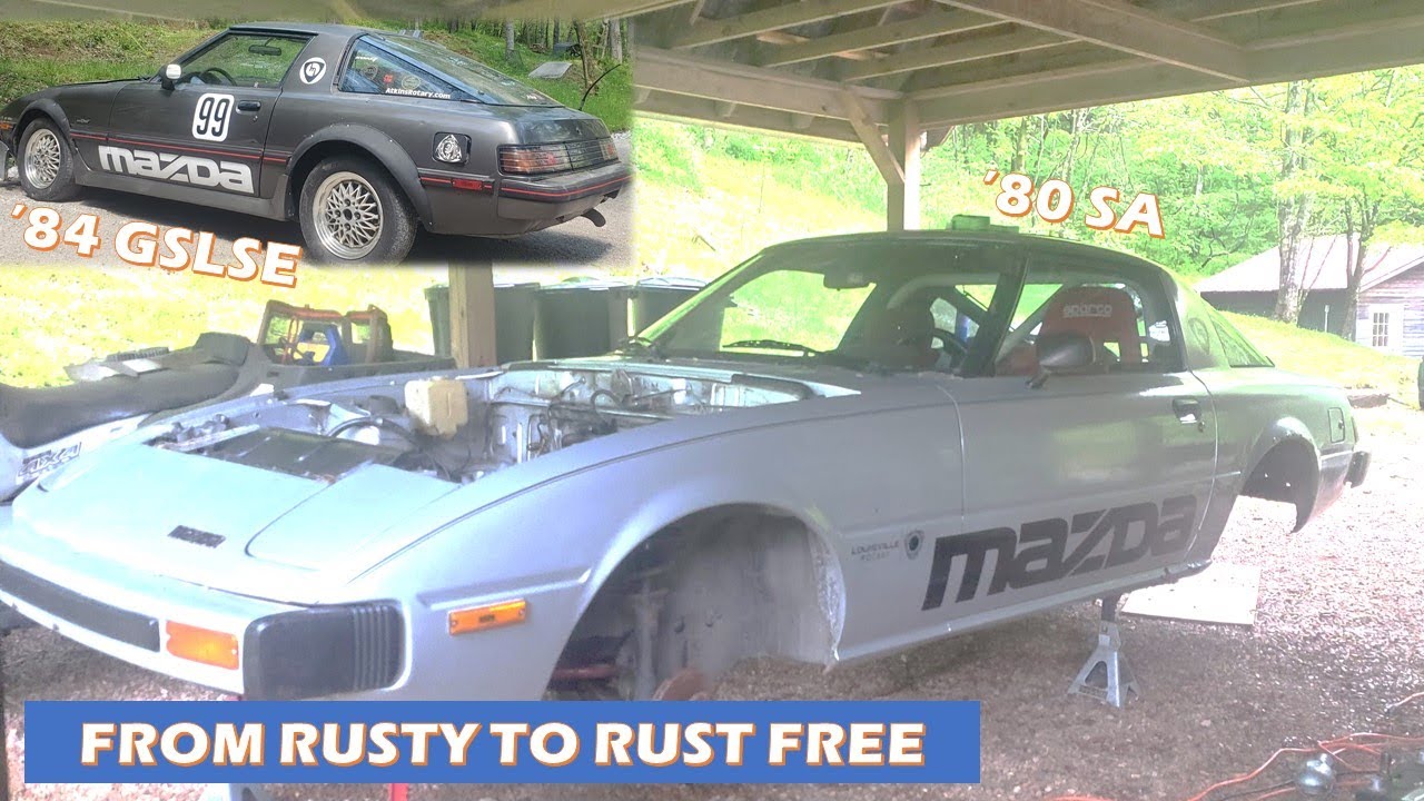 Rebuilding My Rusty RX7 into a NEW Body in 1 Day - The Mouse RX7 is ...