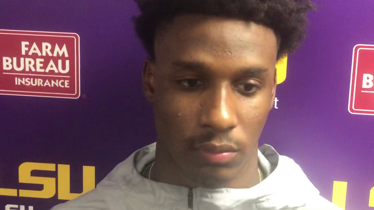 LSU WR Terrace Marshall Jr. after win over Northwestern State - YouTube