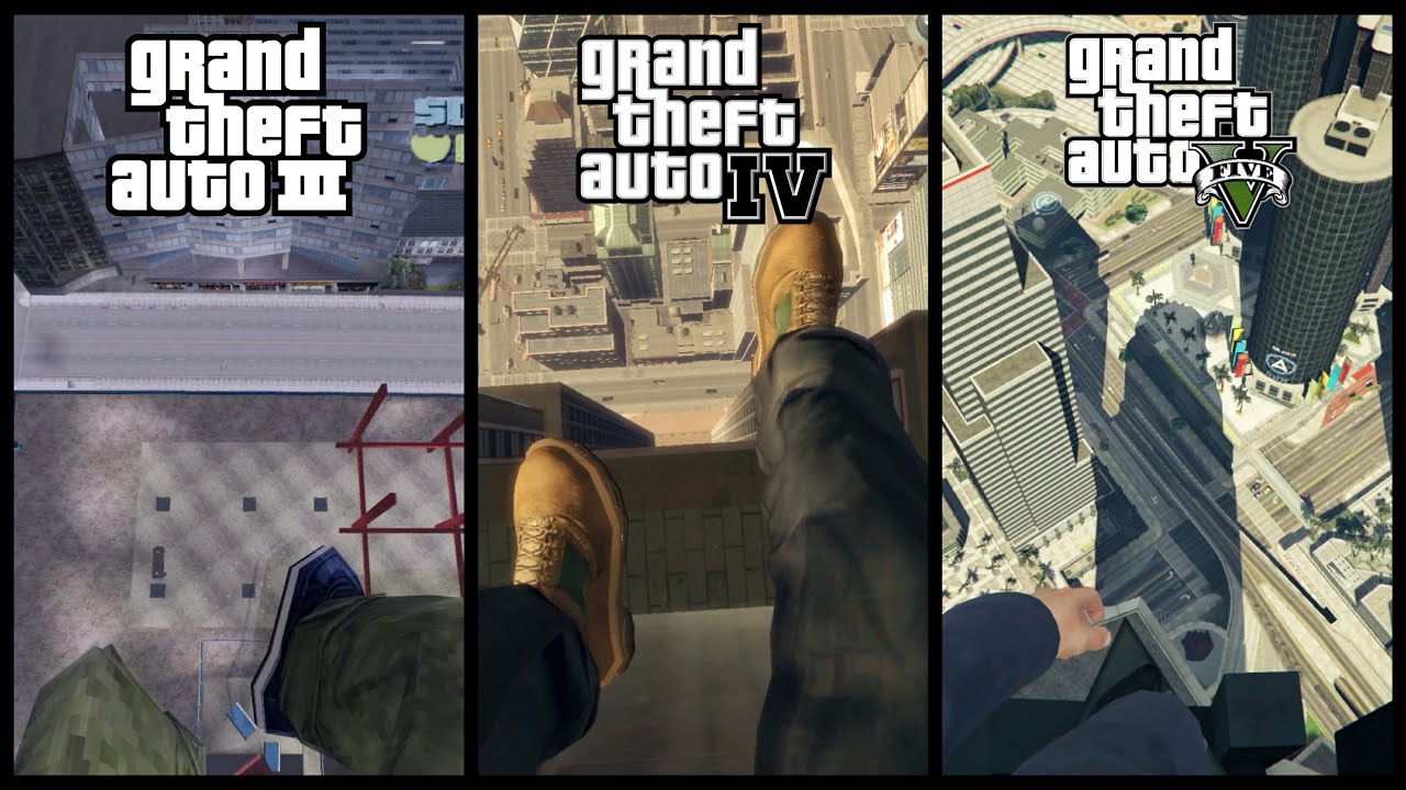 Jumping from Highest Points in First Person View | GTA Games (2001-2020 ...