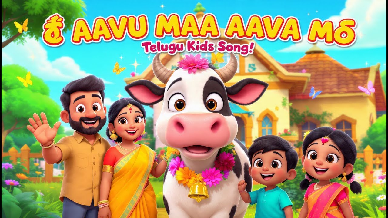 Aavu Maa Aavu 🐄 | Telugu Kids Song | GiggleToons Nursery Rhyme | The ...