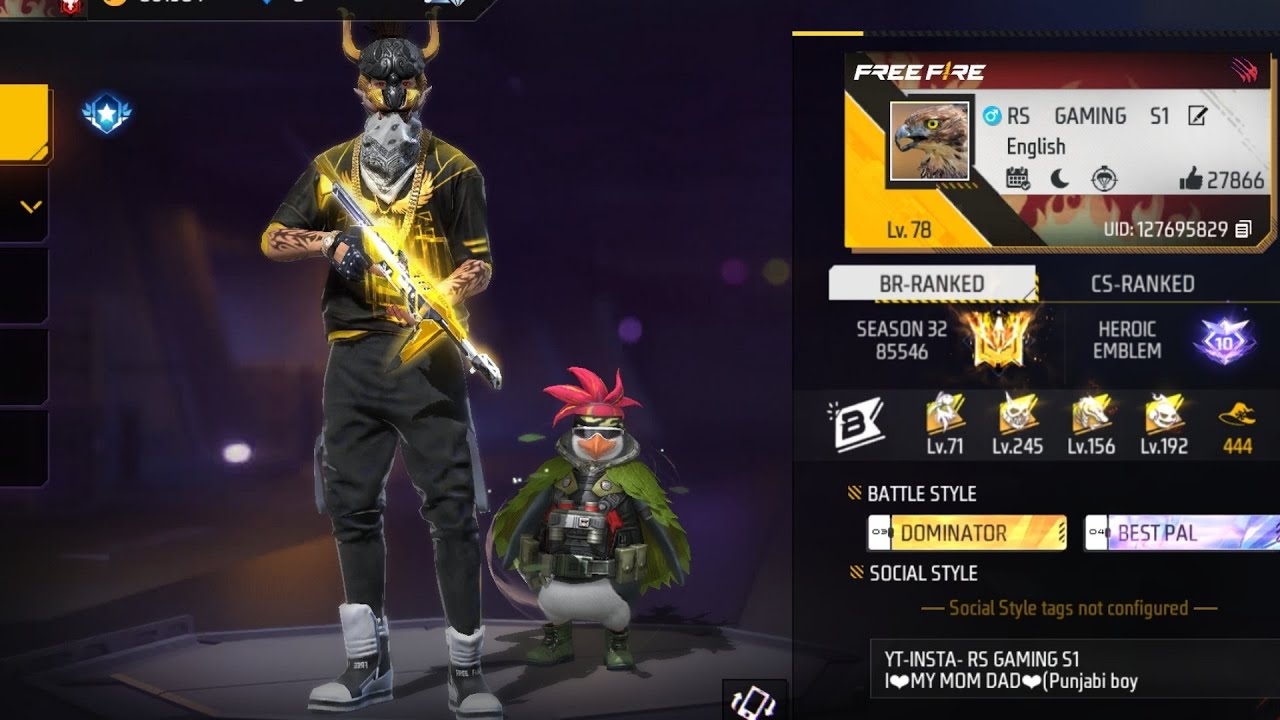 GOLDEN S1 & S2 Free Fire Is Live Road To Top 1 Grandmaster Rank Push ...