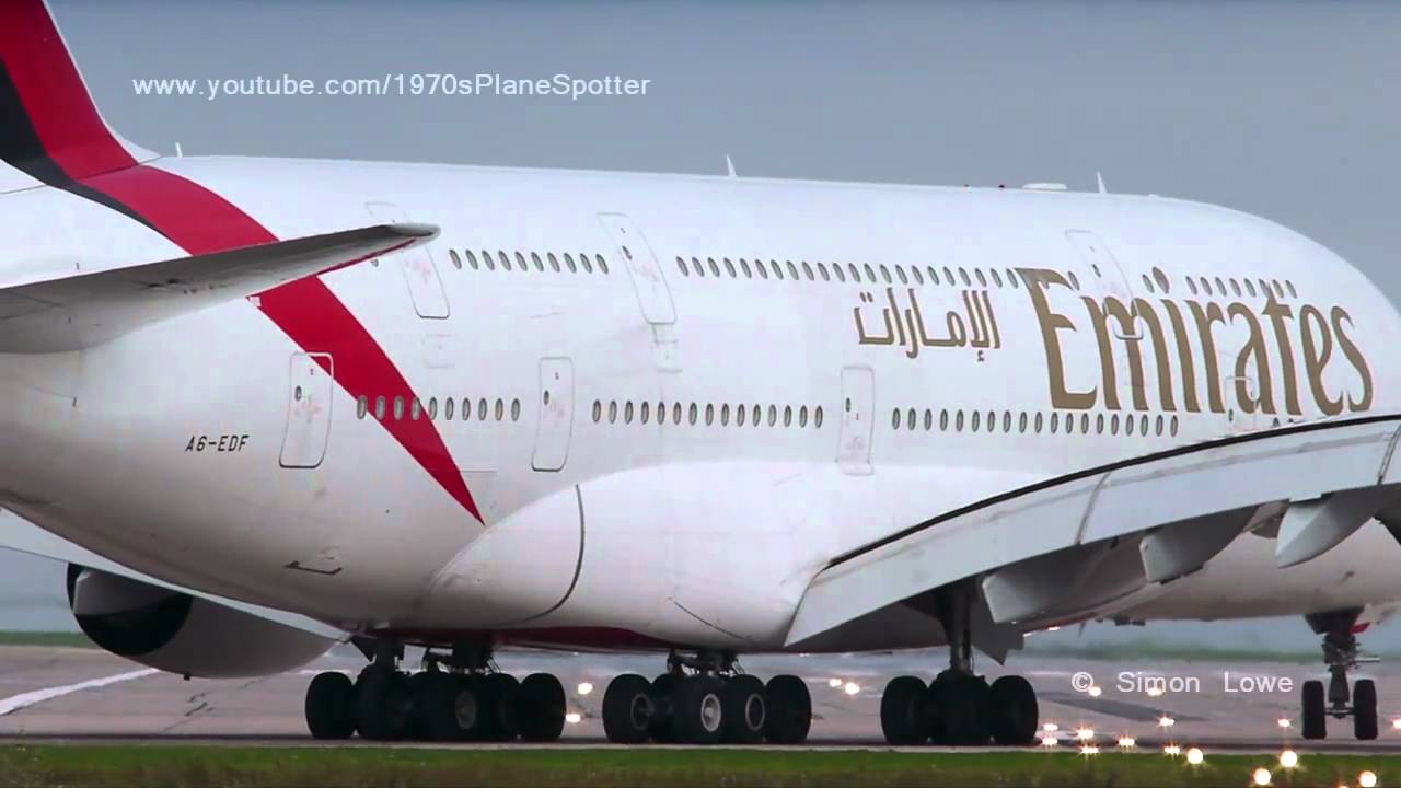 Airbus A380 rear view takeoff - YouTube
