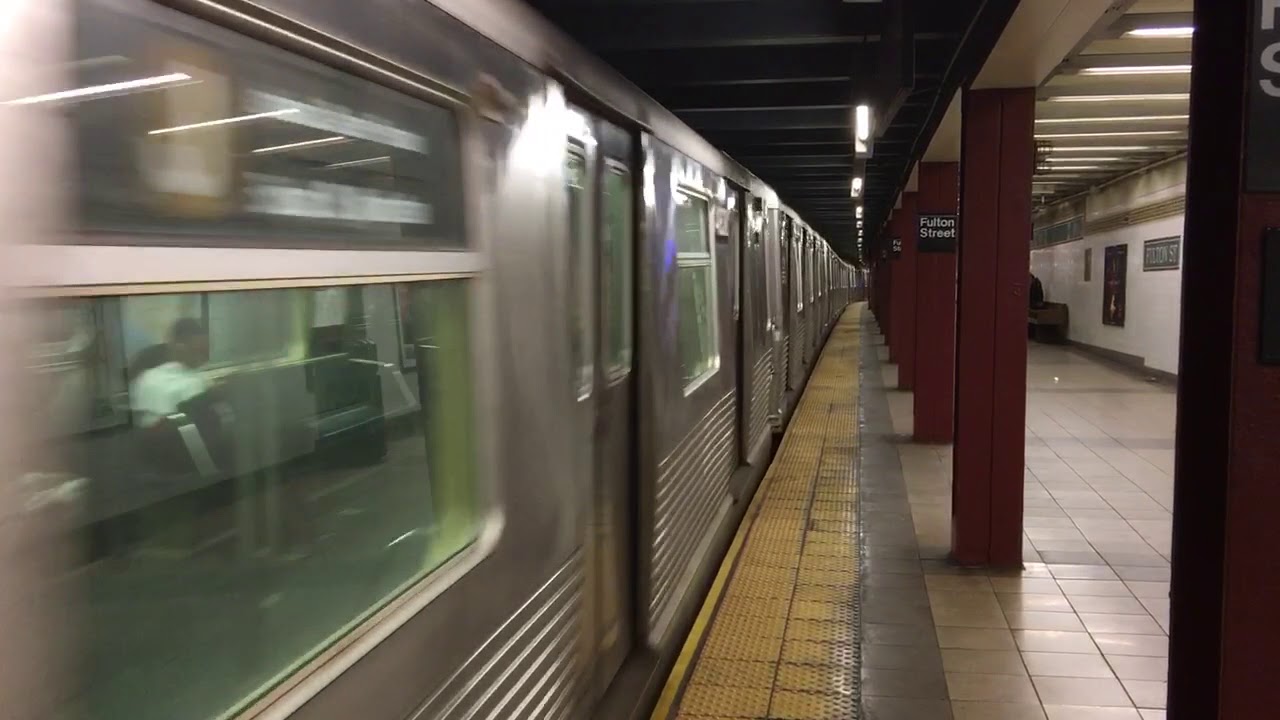 NYCT R42 J Train Leaving Fulton St in Manhattan - YouTube