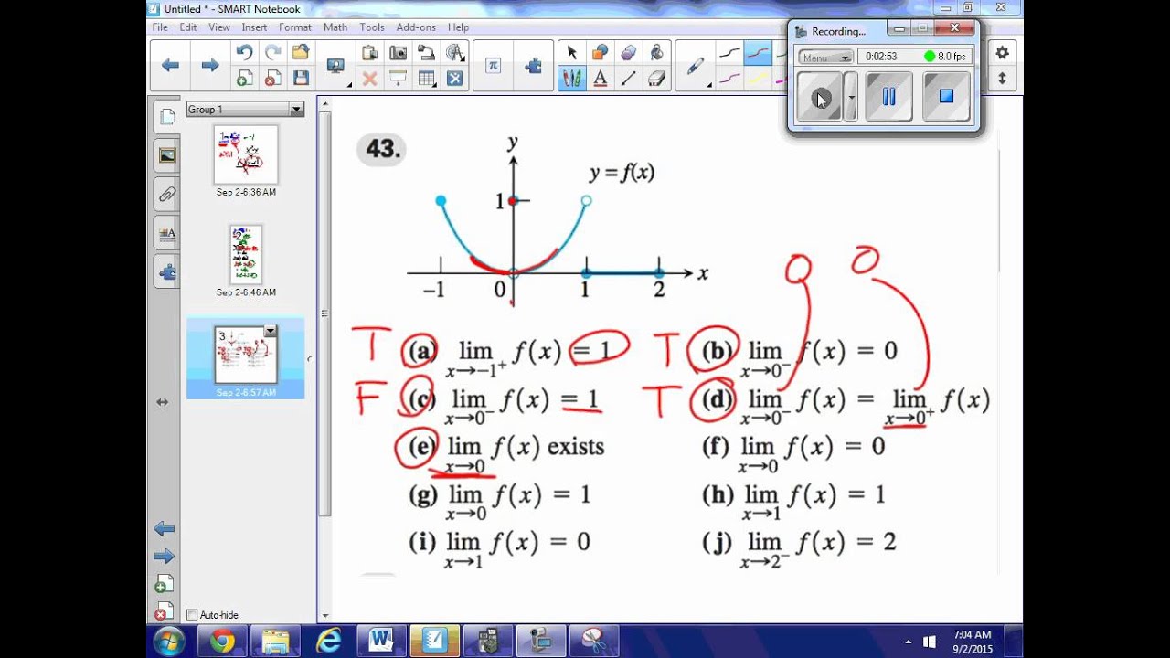 Limit true false from a graph - YouTube