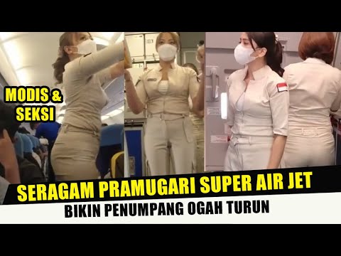 PRAMUGARI CANTIK SUPER AIR JET | BIKIN PENUMPANG OGAH TURUN