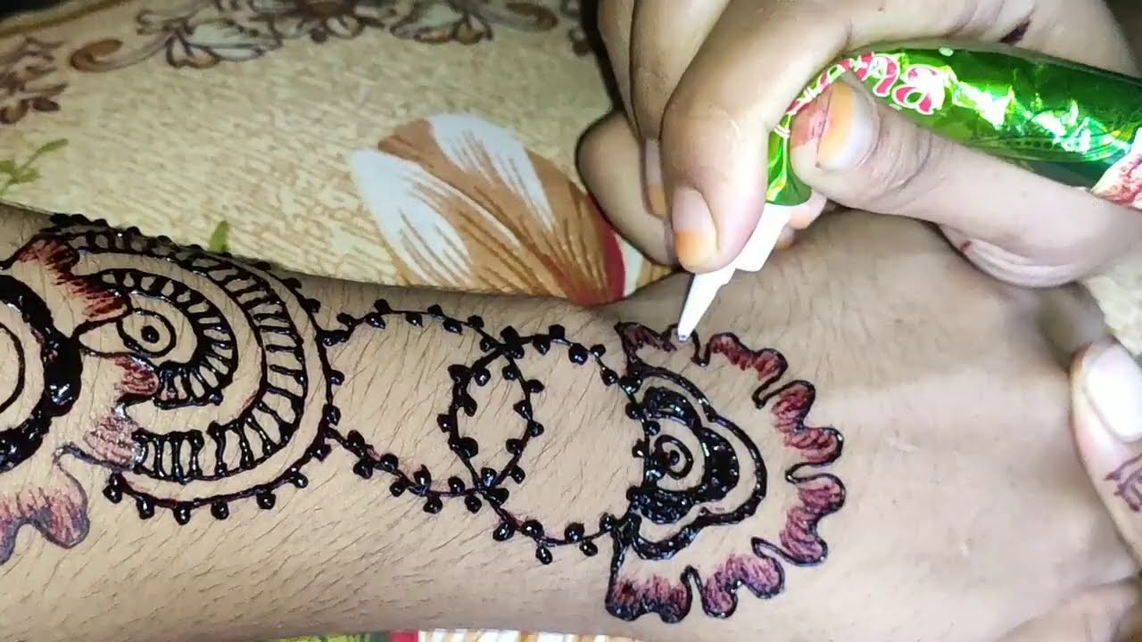 Easy Mehedi Design For Beautiful Hand Work ,, simple Hand Mehedi Work ...