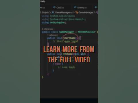 What is a Method? #unity #scripting #tutorial #gamedesigntutorial #gamedevelopmenttutorial - YouTube