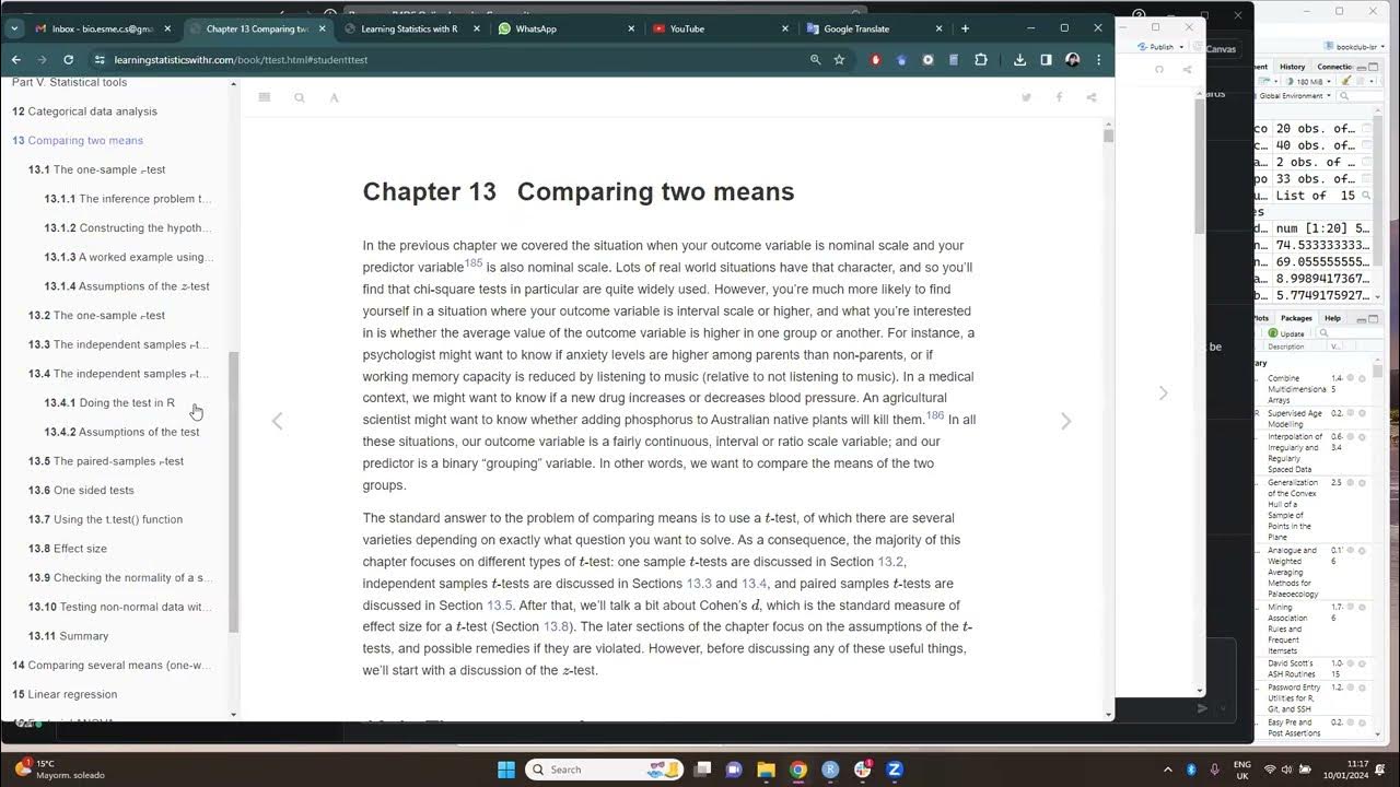 Learning Statistics With R Comparing Several Means One Way Anova