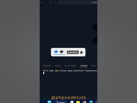 ⚡How to create a Controller in Laravel⚡ #shorts #youtubeshorts #laravel #laravelshorts - YouTube