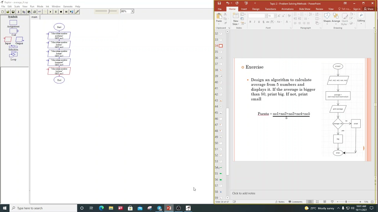 PSPD_1 : Convert flowchart into raptor - YouTube