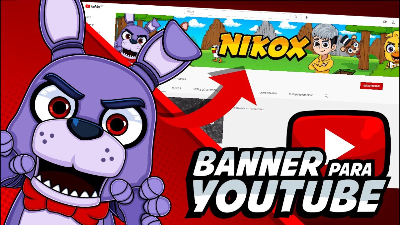 Como hacer un Diseño de Banner para YouTube de Five nights at freddy's ...