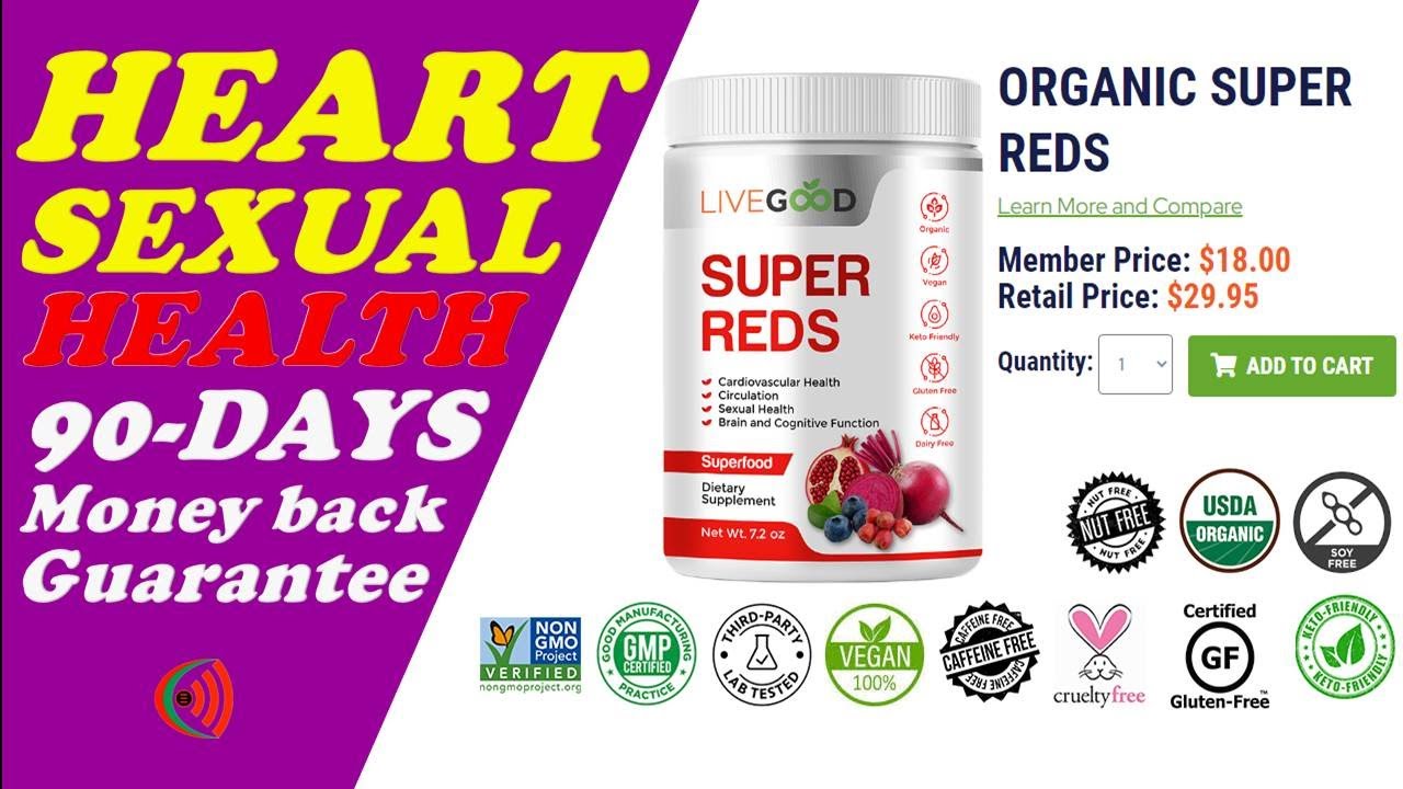 Organic Super Reds for Cardiovascular - Heart Health and Sexual Health ...