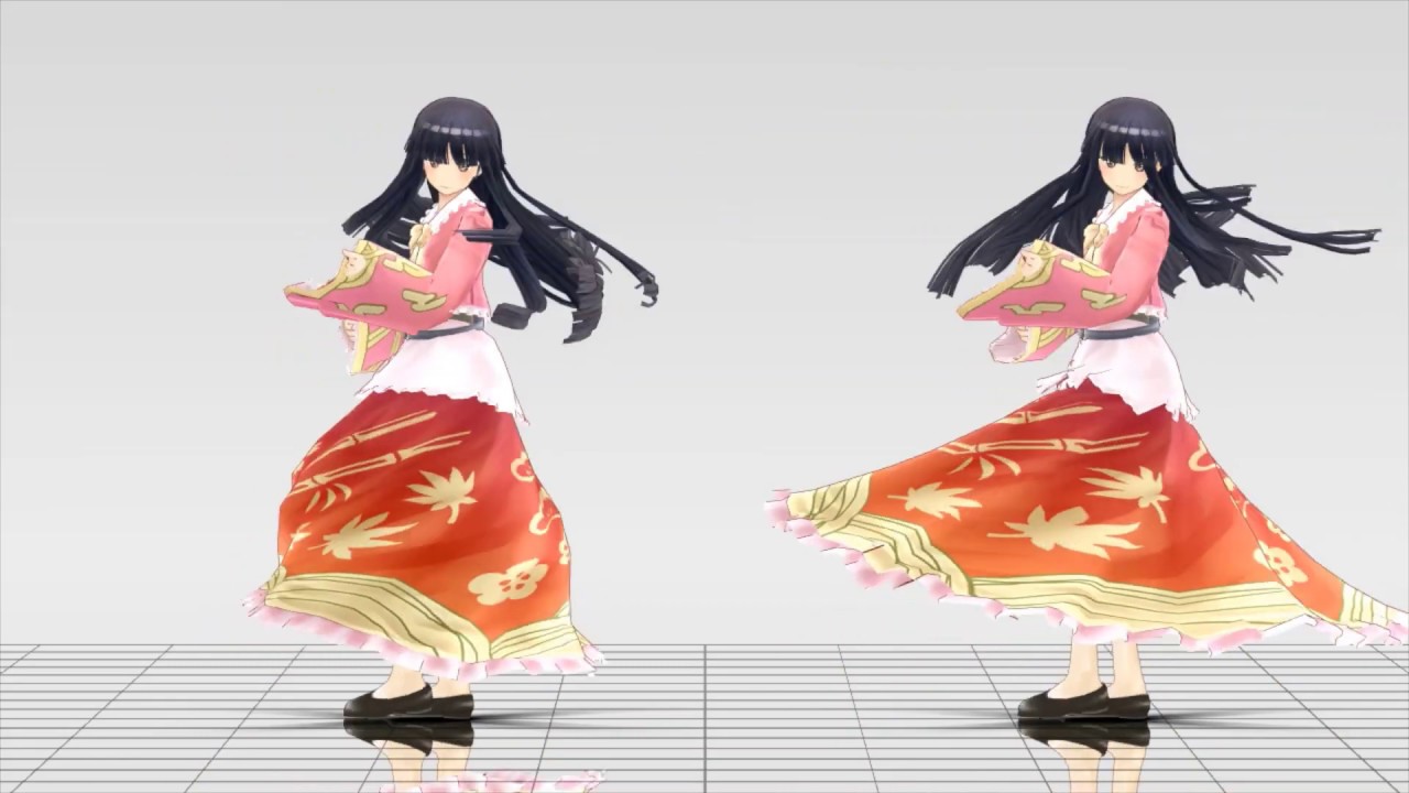 【Touhou MMD】Montecore Kaguya Houraisan Physics Test - YouTube