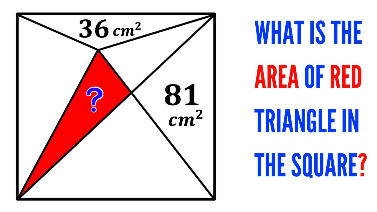 In-depth explanation | Can you find area of the Red shaded triangle ...