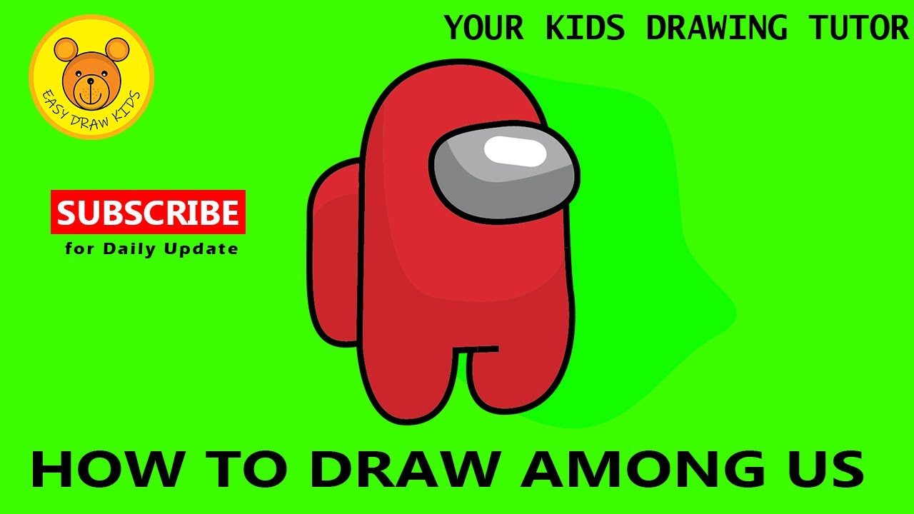 How to draw among us| Kids Easy Draw | among us drawing for kids - YouTube