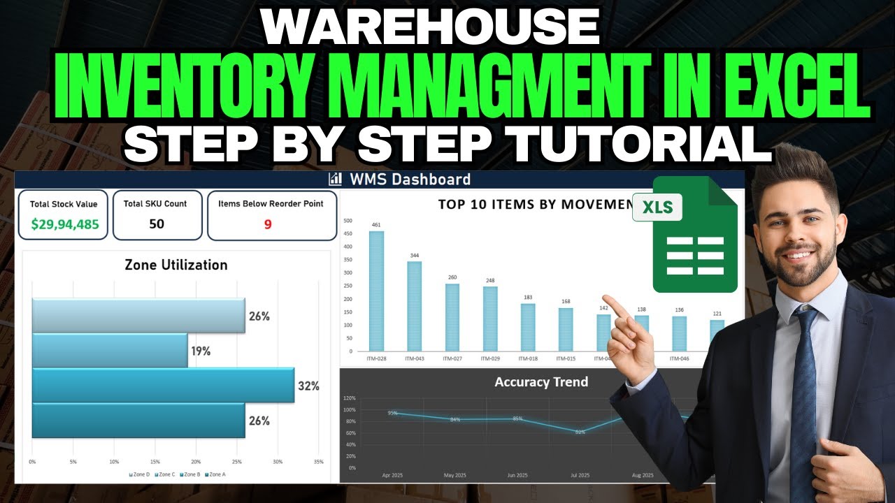 Warehouse Management System in Excel, Automated Inventory Management ...