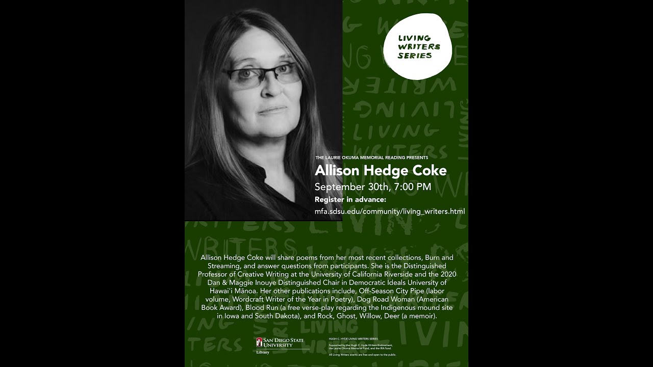 Allison Adelle Hedge Coke: Reading and Q&A - YouTube