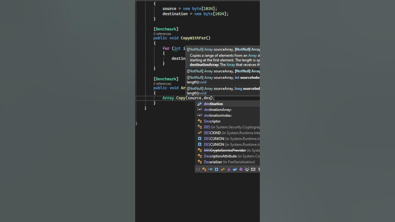 C# Performance Optimization : Array Copy Benchmark #dotnet #csharp #programming # ...