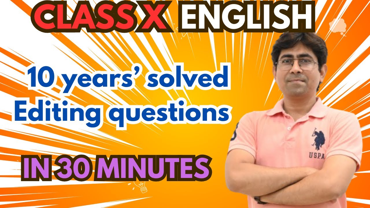 One Shot Revision of Editing Questions II Arman khan - YouTube