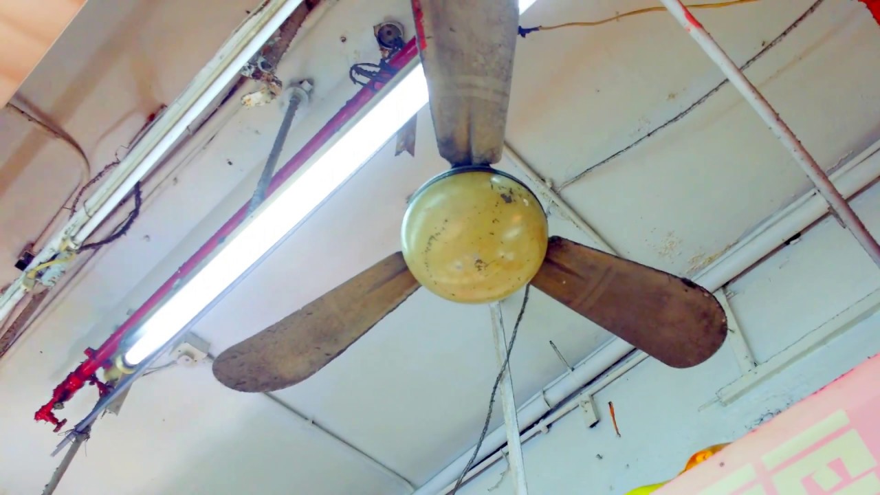 UPDATE on the ceiling fan in an old building - YouTube