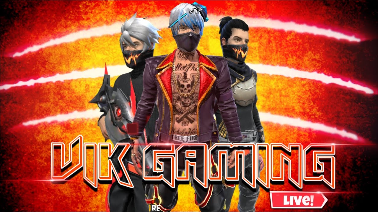 Free Fire Live With Vik Gaming || Rank Push Live Stream #freefirelive # ...