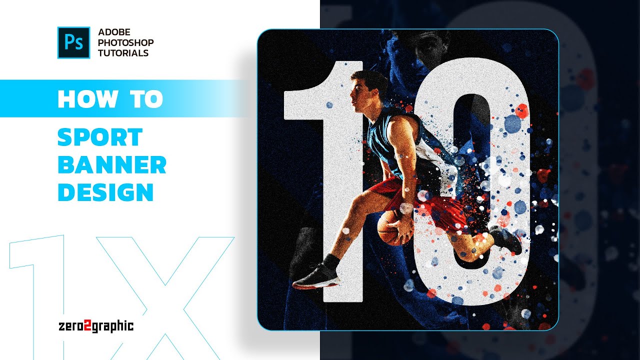 How to Sports Banner Design in Adobe Photoshop for Beginner - YouTube