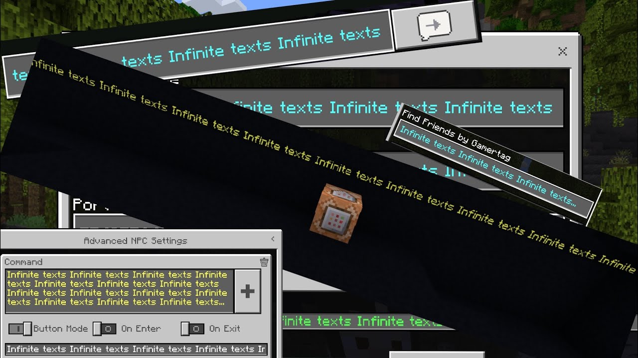 Longer text anywhere Download For Minecraft Bedrock (TextsPlus) - YouTube