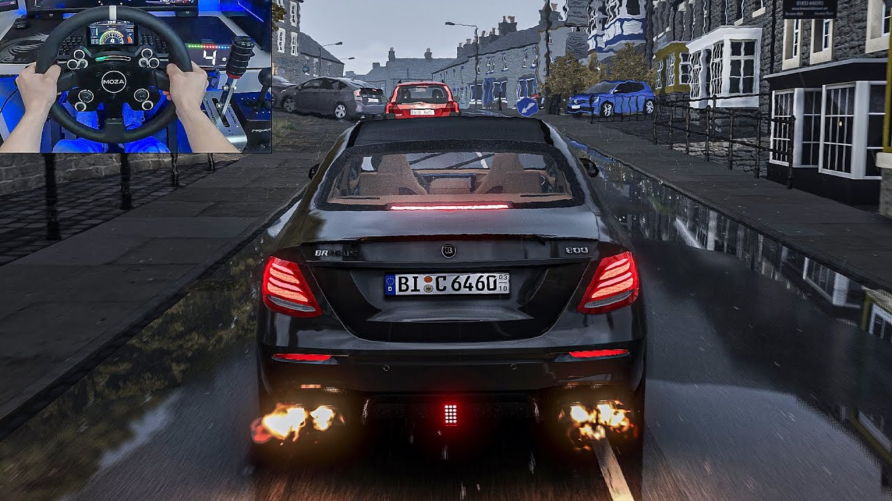 Mercedes-Benz Brabus 800 Driving in Heavy Rain - Assetto Corsa | Moza ...