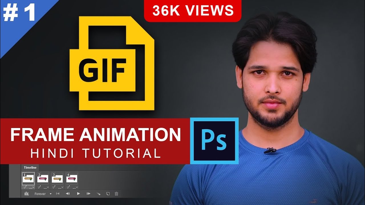Photoshop GIF Animation | Beginners to advance Hindi Tutorial | Frame ...
