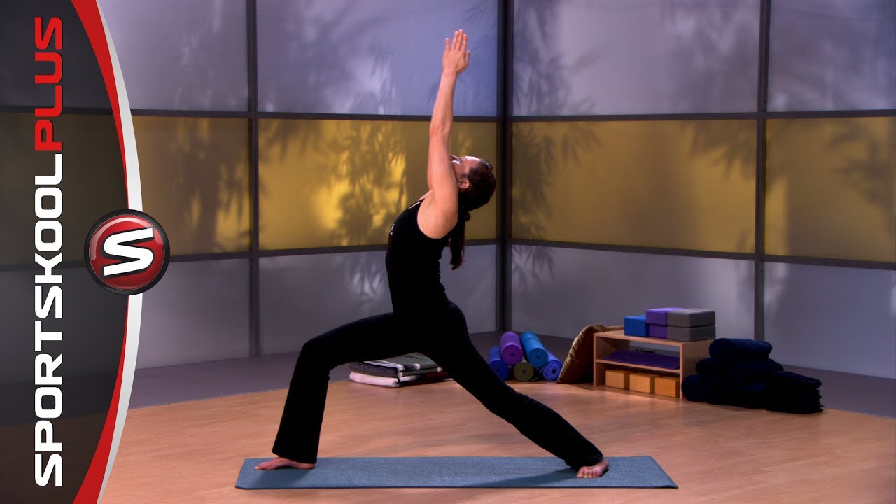 How to do a Warrior 1 Yoga Pose with Nancy Goodstein - YouTube