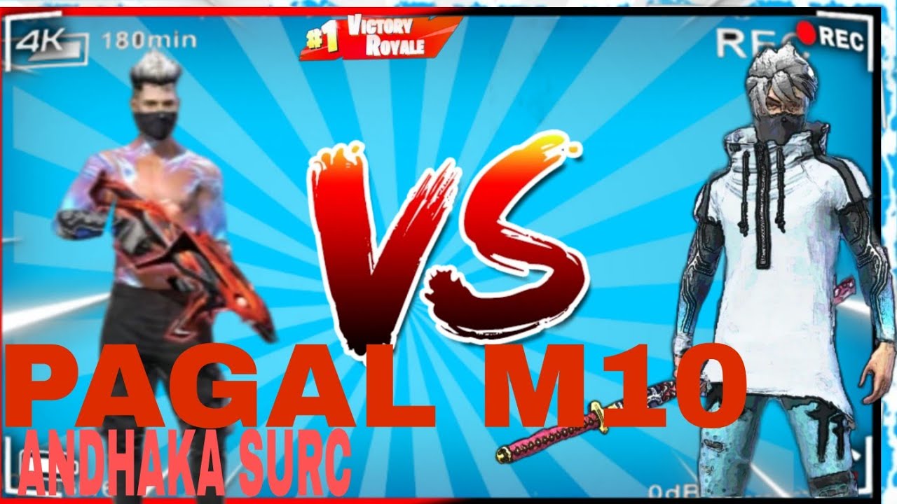 ANDHAKA SURC 🥶 VS PAGAL M10 1V1 CUSTOM MATCH GAME 🎮 PLAY GARENA FREE ...