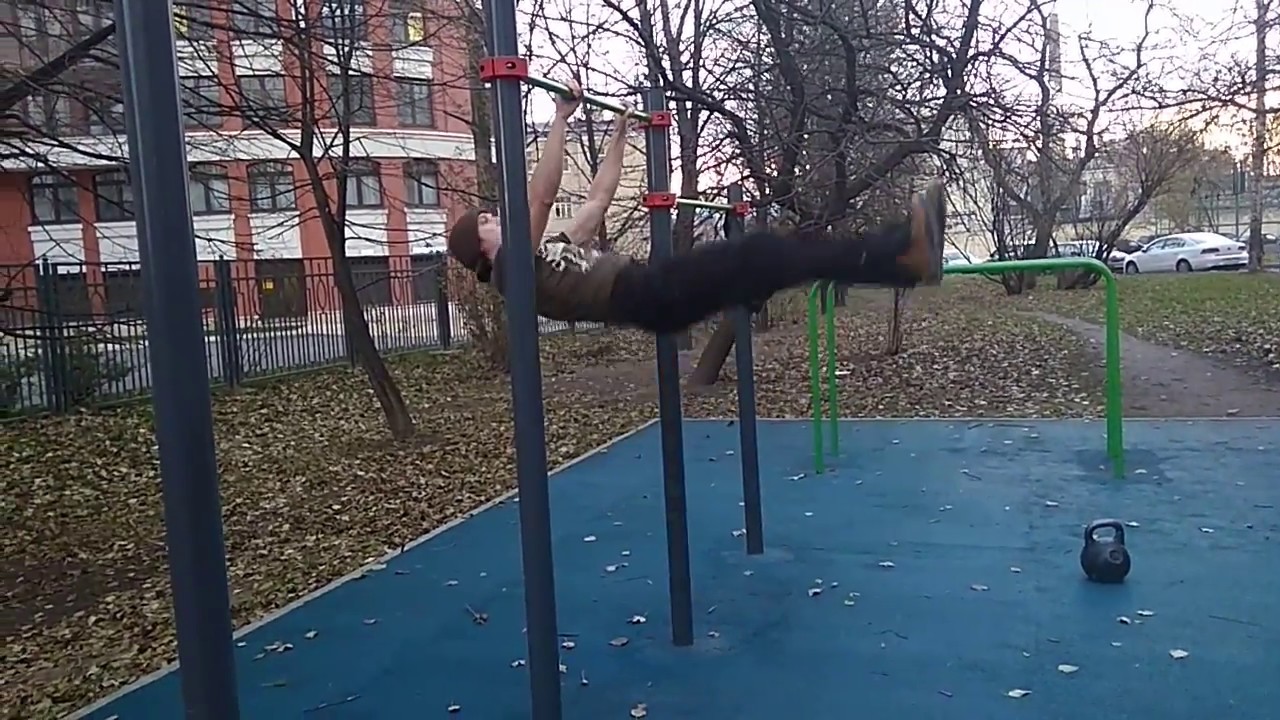 Front lever leg raises - YouTube