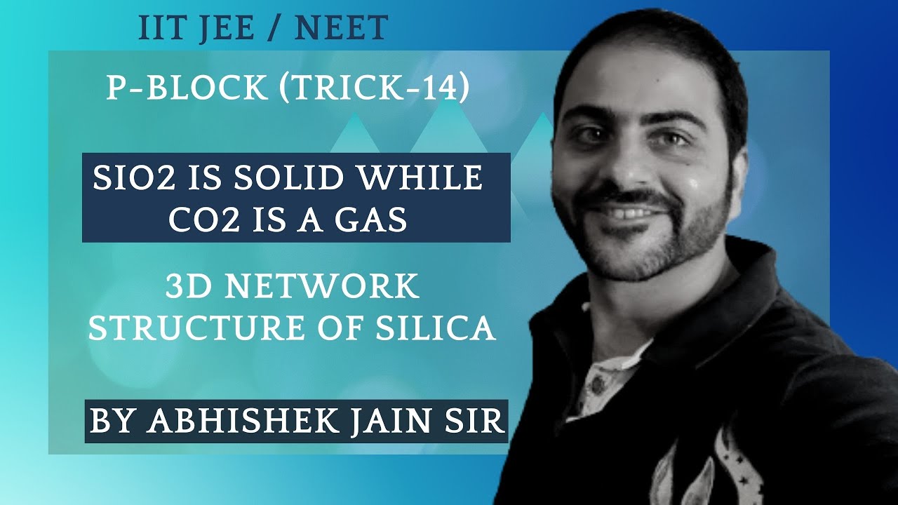 P-Block (Trick-14)| SiO2 is solid while CO2 is a gas |3D Network ...