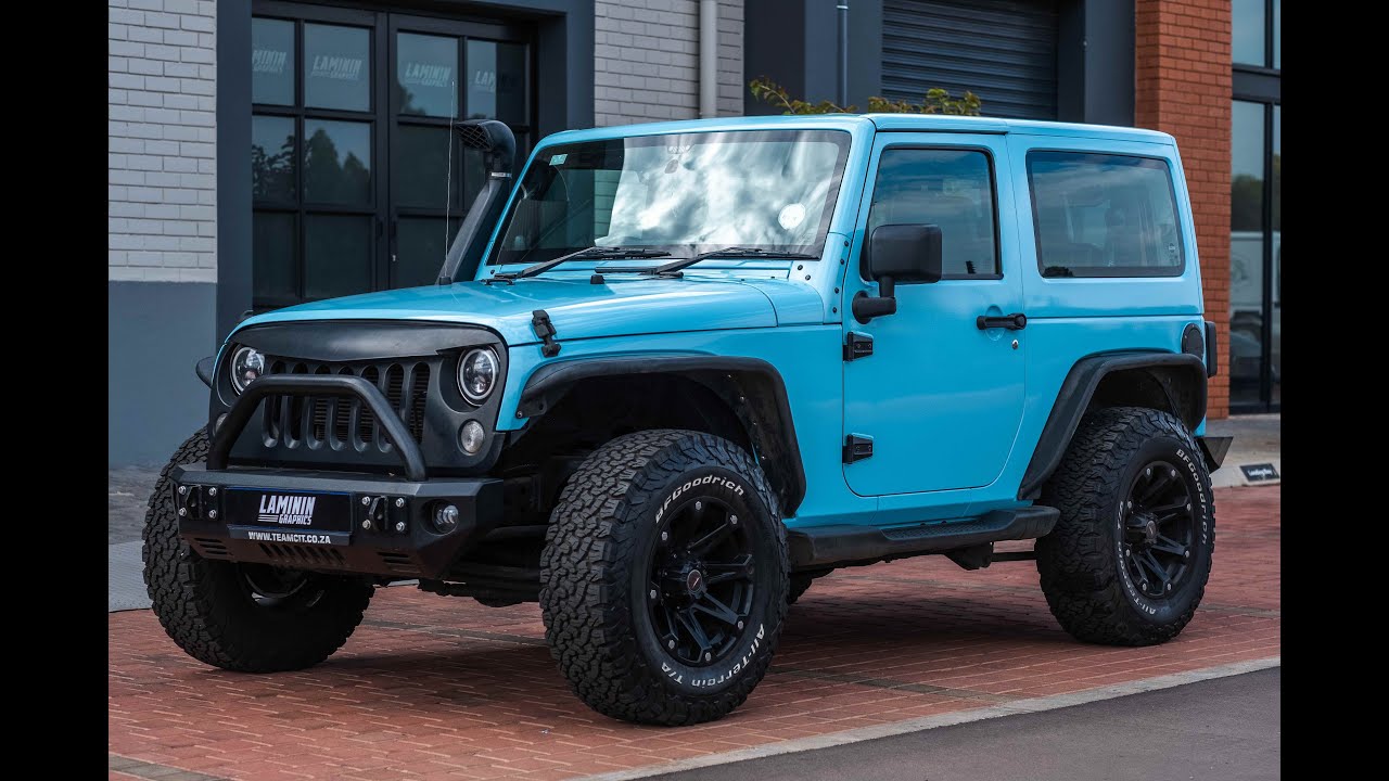 Jeep Wrangler Wrapped in Sea-Breeze Blue - YouTube