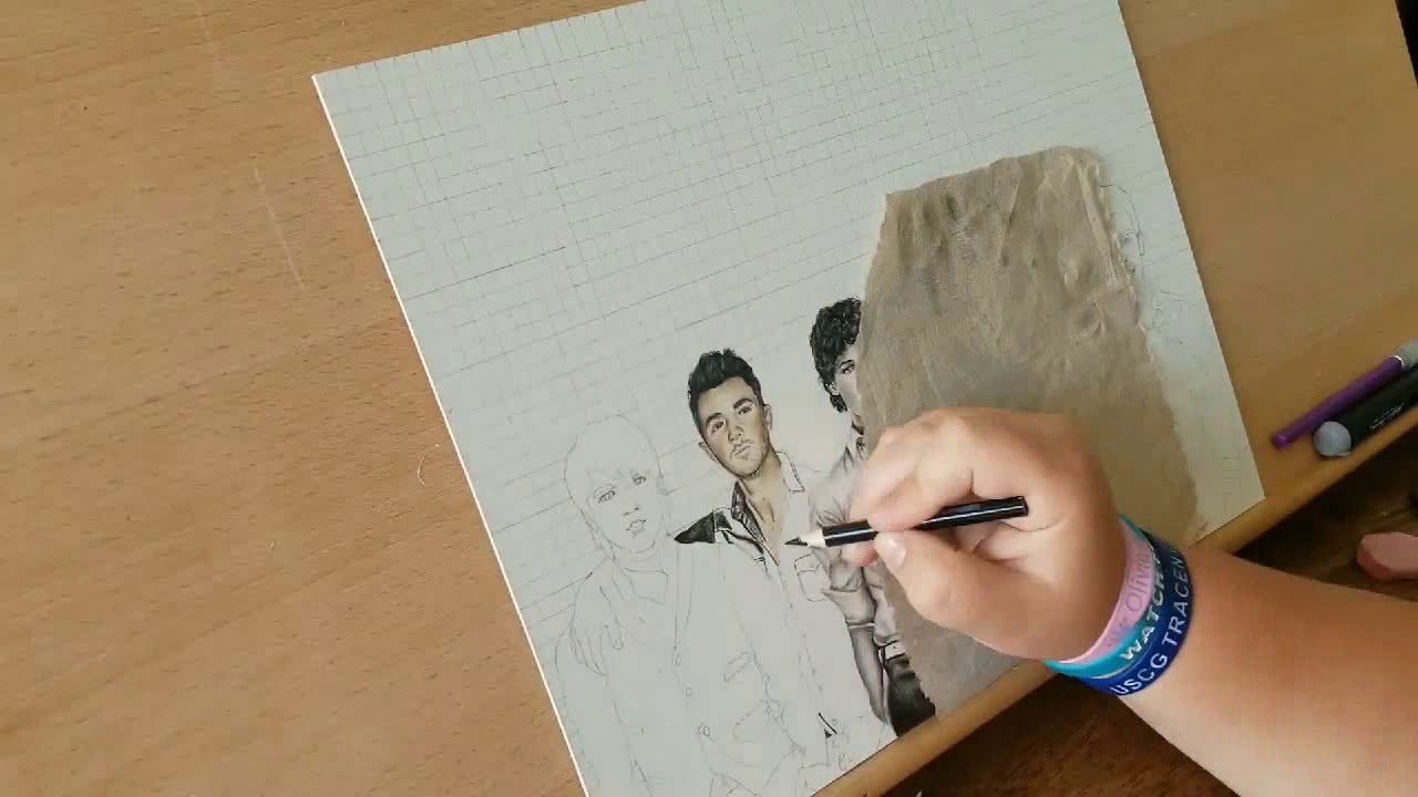 Jonas Brothers Drawing - Matti Bassett - YouTube