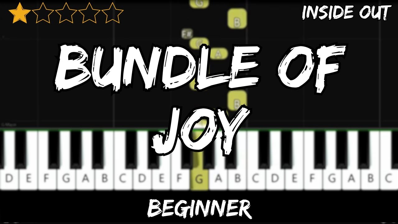 Inside Out - Bundle of Joy - Easy Beginner Piano Tutorial - For 1 Hand ...