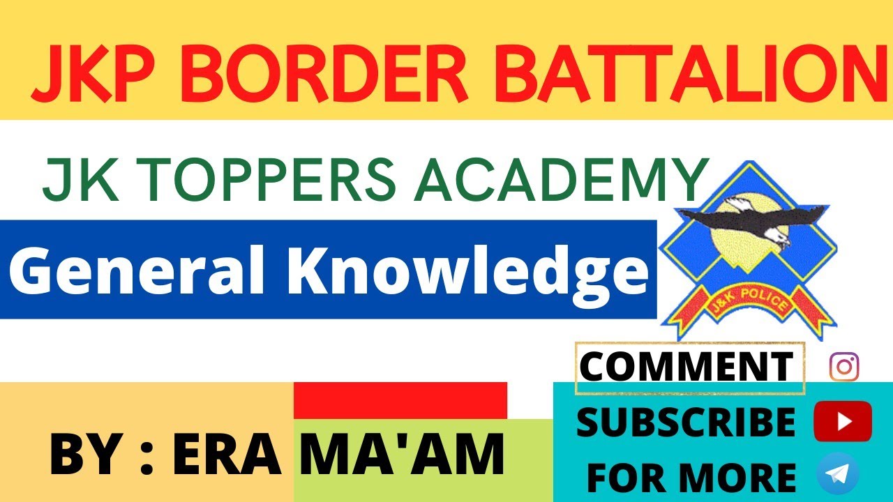 JKP Border Battalion Important MCQs for written Exam - YouTube