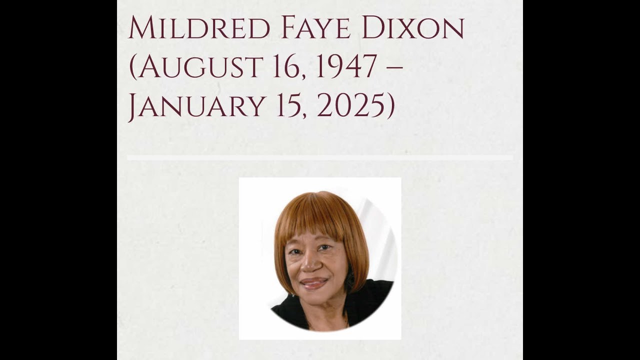 Mildred Faye Dixon (Celebration Of Life) - YouTube