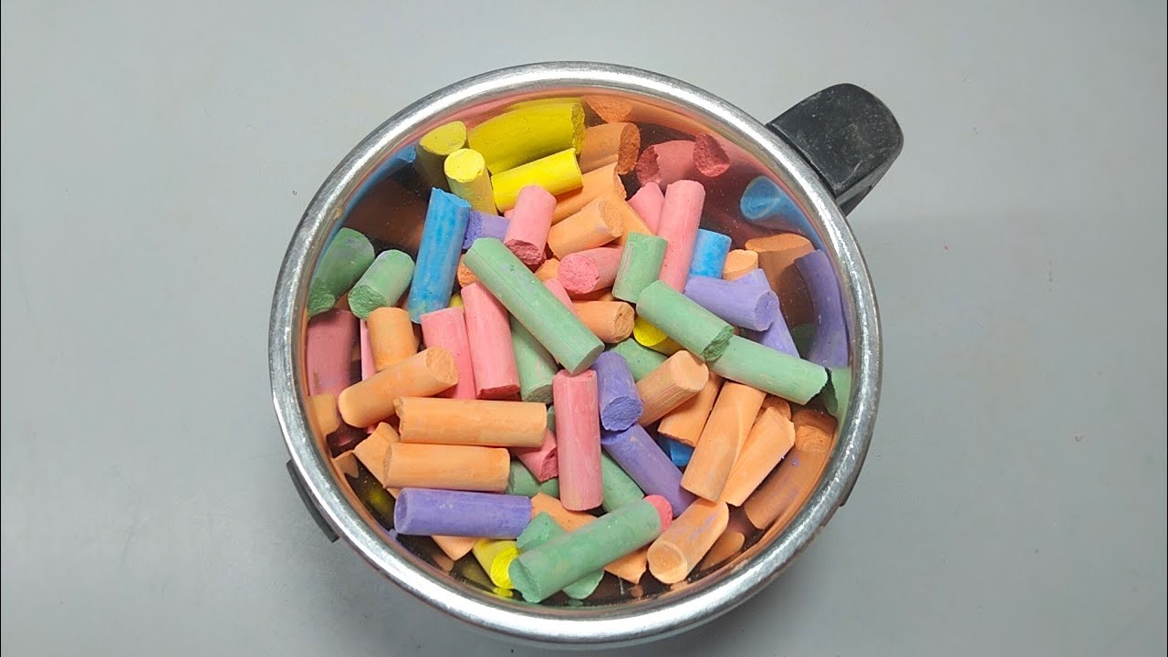 Dustless colour chalk😍 unboxing//grinding 🤤 satisfying video 🖤 - YouTube