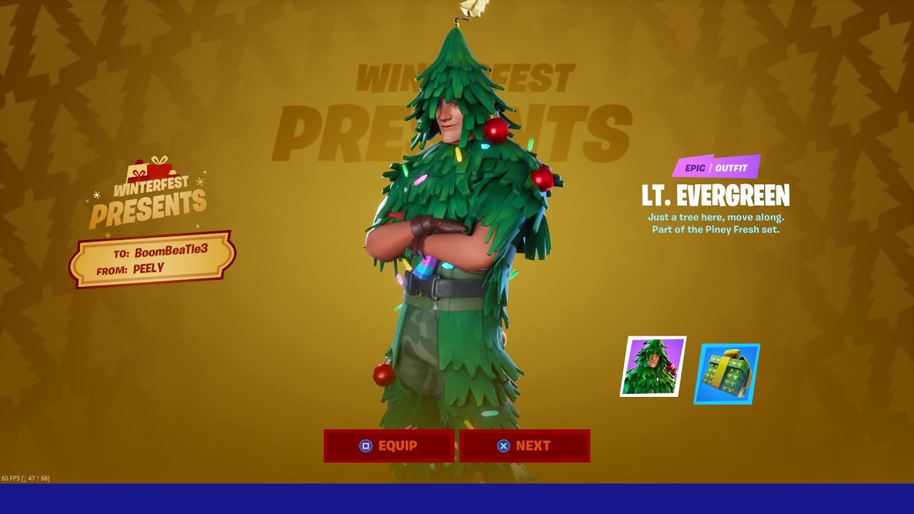 How To Unlock "Lt. Evergreen" Christmas Tree Skin #Fortnite #Winterfest ...