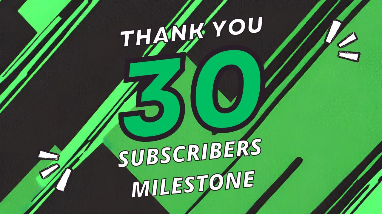 Our Journey Together Begins | 30 Subscriber Milestone - YouTube