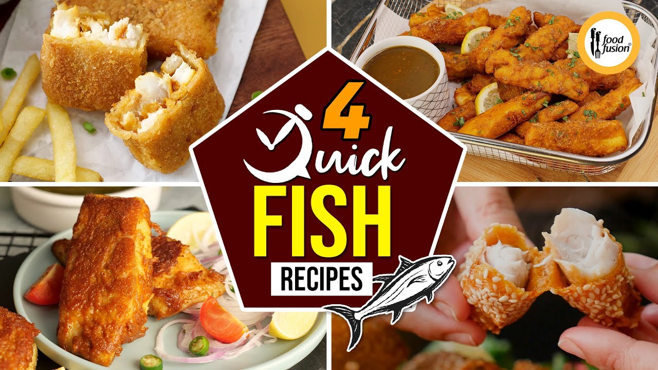 4 Quick Fish Recipes by Food Fusion - YouTube